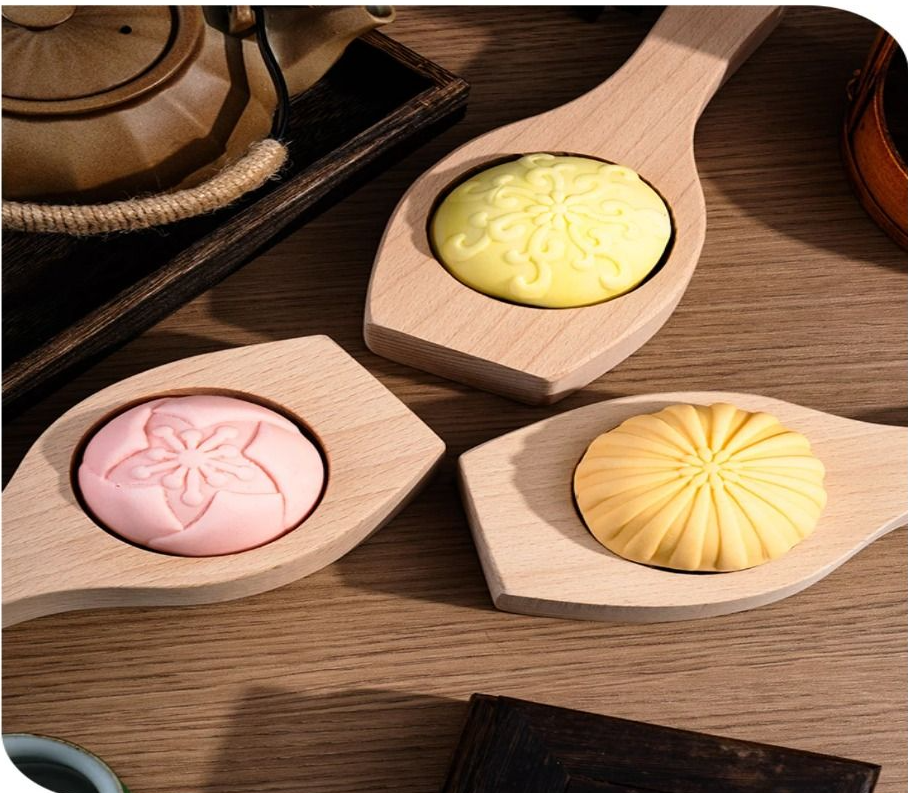 Kitchen Accessories Steamed Stuffed Bun Tool Solid Wood Wooden Grinding ...