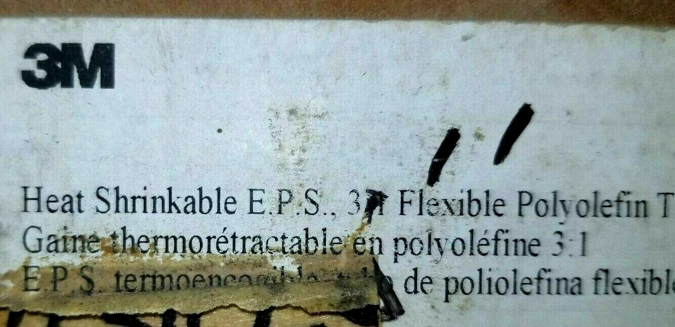 3M EPS-300 Heat Shrink Tubing Black 3/16in x 48in Bag of 50 MFG date ...