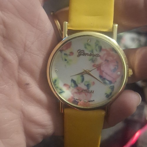 Geneva Yellow Flower Watch | eBay