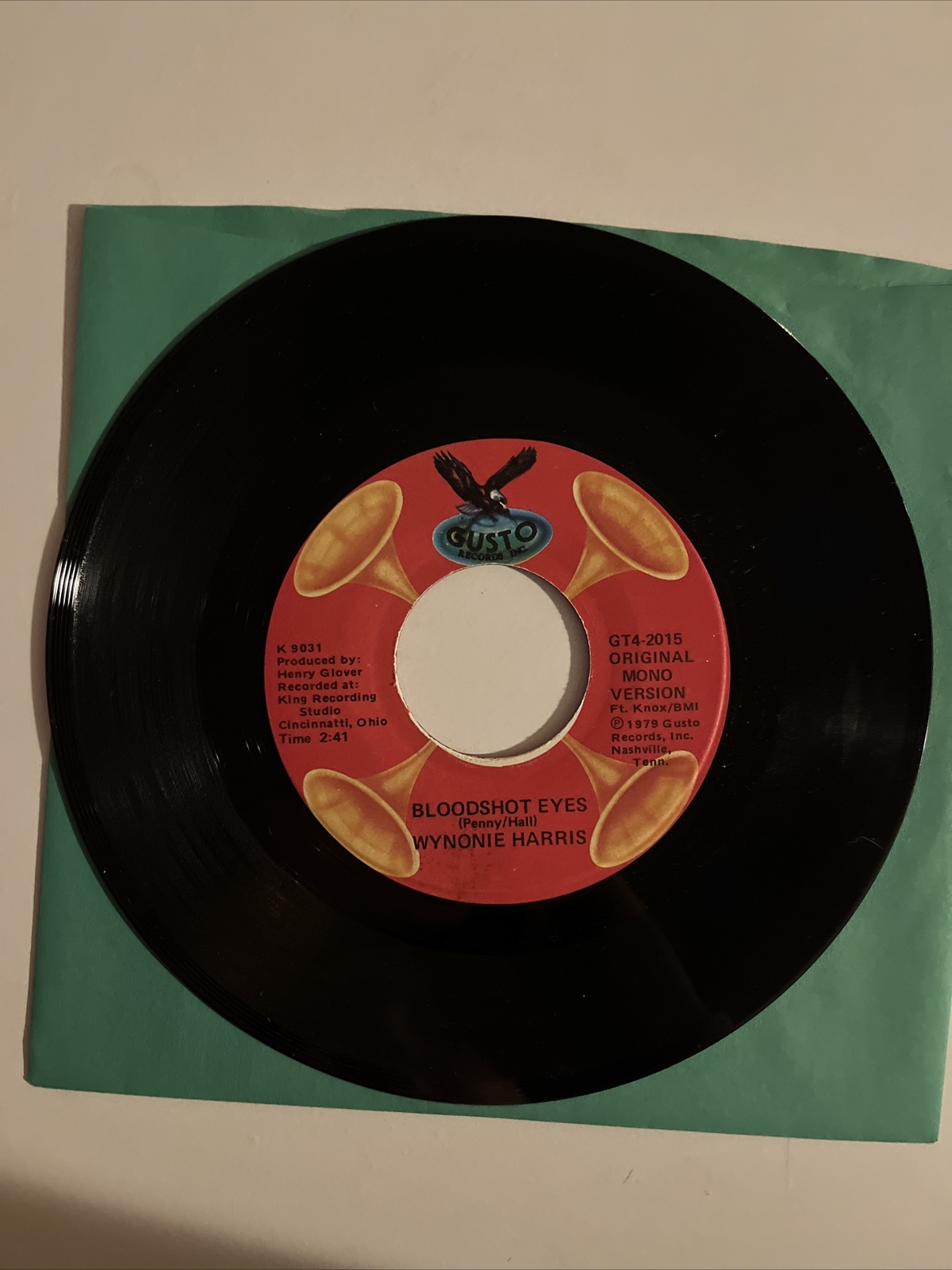 Wynonie Harris Bloodshot Eyes Lovin’ Machine Gusto Records 45 RPM Vinyl ...