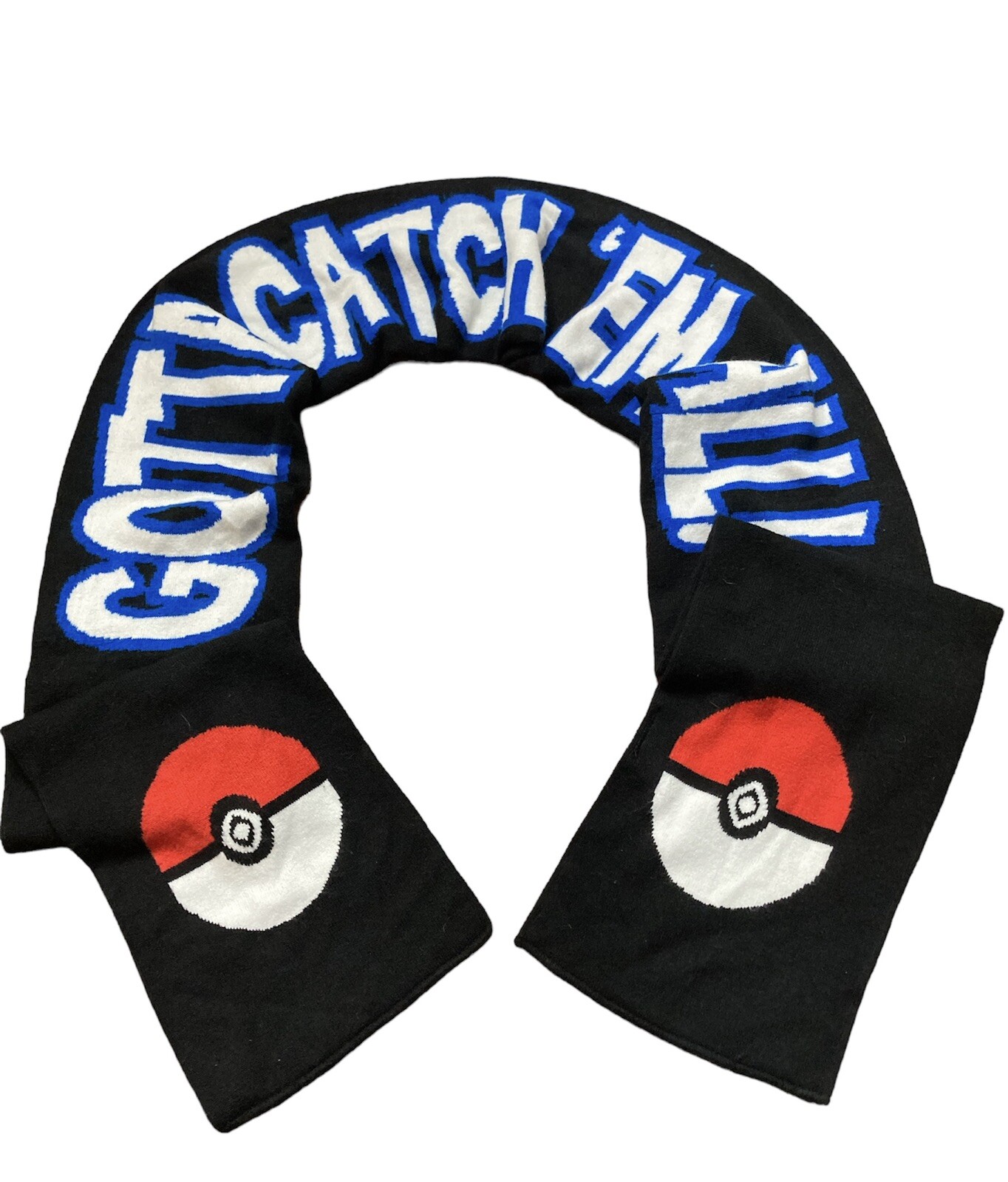 Pokemon Pikachu Gotta Catch 'Em All Knit Scarf Winter… - Gem