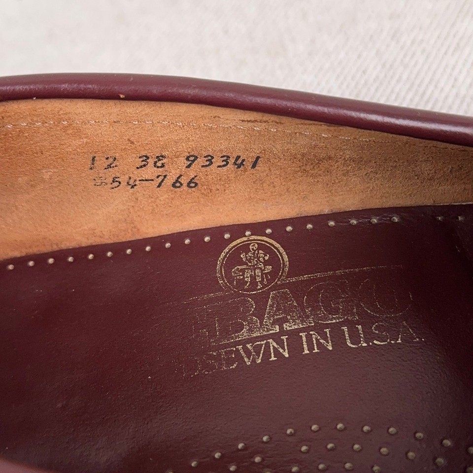 Vintage 90s Sebago Dan Penny Loafer Men 12 Burgundy Leather Beefroll ...