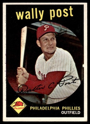 1959 Topps Baseball Wally Post Philadelphia Phillies #398 Card EX-MT | eBay