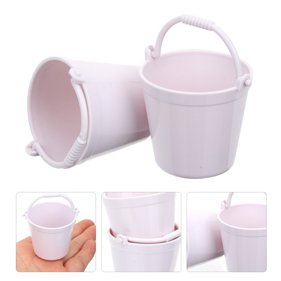15 Pcs Miniature Plastic Buckets Small Gardening Buckets Toys for ...
