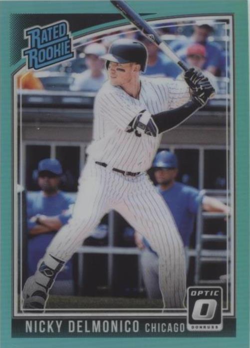 2018 Panini Donruss Optic - Rated Rookie Nick Delmonico #59 Aqua Prizm ...
