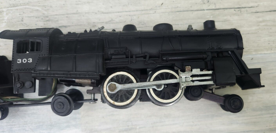 _Vtg American Flyer Lines 303 4-4-2 Locomotive & Tender S-Gauge Sound ...