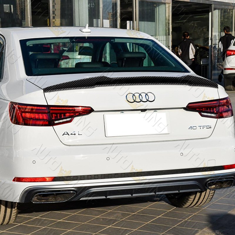 FIT 17-22 AUDI A4 S4 B9 SEDAN M4-TYPE REAL CARBON FIBER REAR TRUNK ...