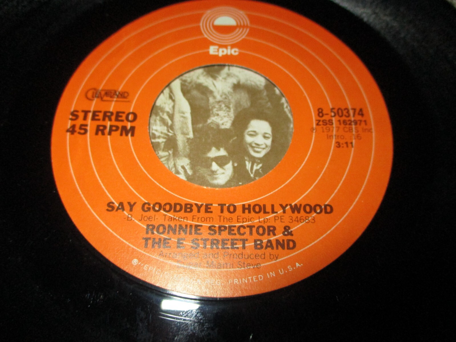 1977 RONNIE SPECTOR & E STREET BAND Say Goodbye To Hollywood US 7" Epic ...