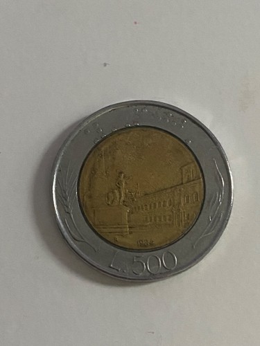 1982 Italian, REPVBBLICA ITALIANA, L. 500 Coin, Italian 500 lire Coin ...