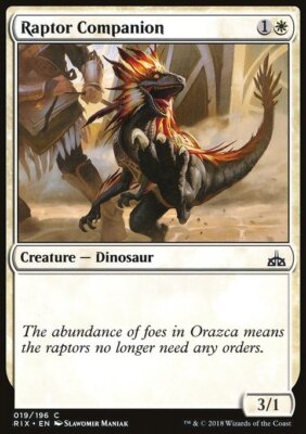 MTG Magic the Gathering Raptor Companion (19/219) Rivals of Ixalan NM ...