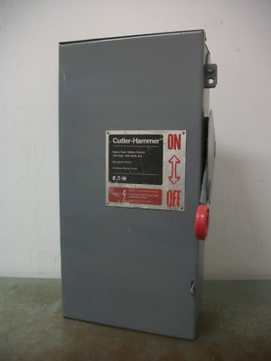 CUTLER-HAMMER DISCONNECT 3R DH363FRK 100AMP 600VOLT 3POLE FUSIBLE ...
