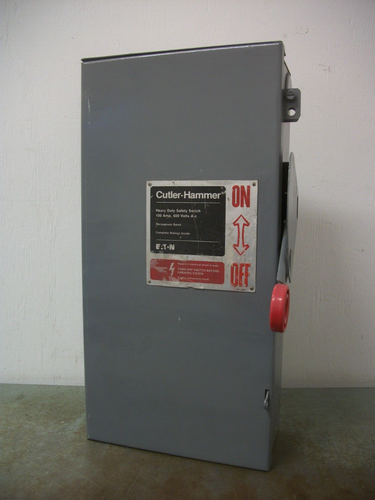 CUTLER-HAMMER DISCONNECT 3R DH363FRK 100AMP 600VOLT 3POLE FUSIBLE ...