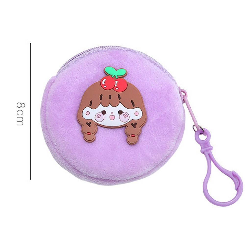 Plush Money Coin Purse Cartoon Patched Coin Bag Cute Earphone Bag Girls ...