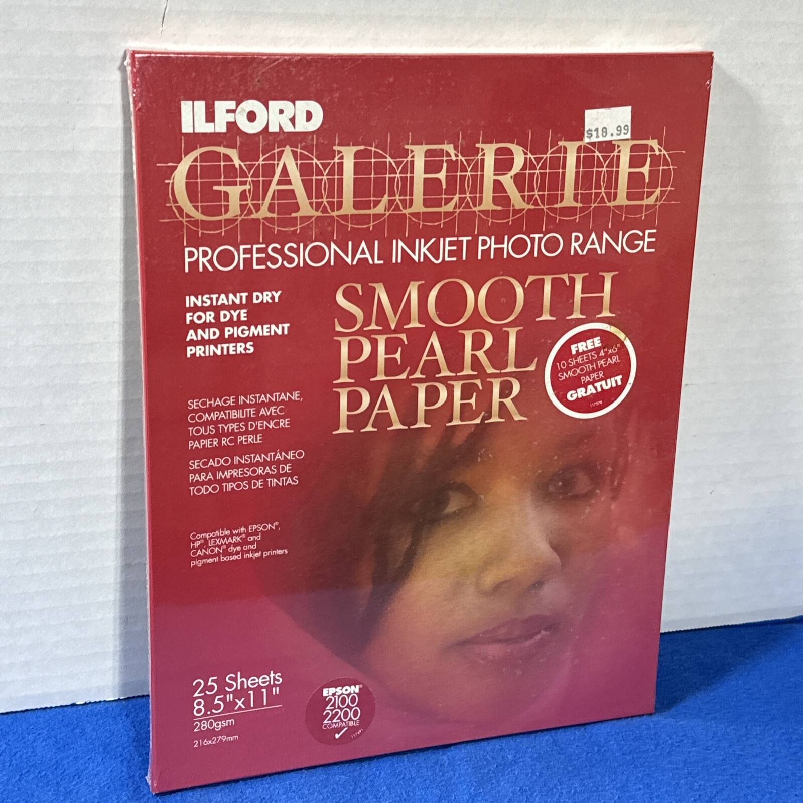 Ilford Gallerie Proffesional Inkjet Photo Smooth Pearl Paper 25 Sheets ...