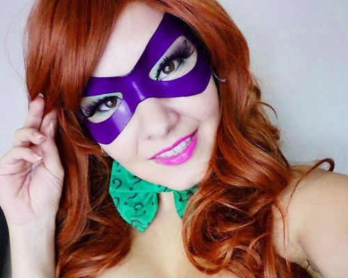 Riddler Purple Costume Leather Eye Mask - MOST Authentic - FREE Bonus ...