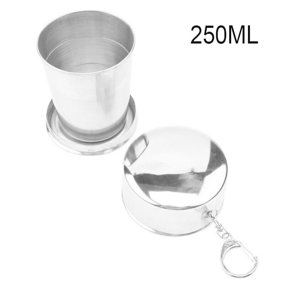 Travel Stainless Steel Collapsible Cup Coffee Handcup Telescopic Mug ...
