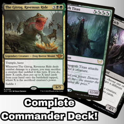 MTG Commander EDH Deck The Gitrog, Ravenous Ride 100 Cards Custom Deck ...