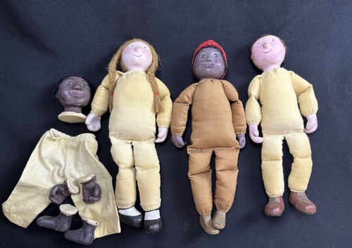 Vintage Stuffed Polymer Clay Face 10 Inch Dolls Girls Boys Craft ...