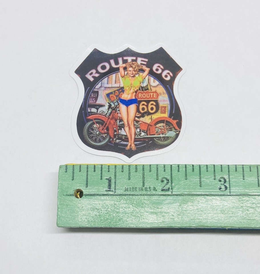 Hot Rods Sticker Route 66 Motorcycle Tune Up Pin Up Girl Car Bumper Art ...