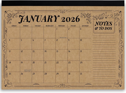 2026 Desk Calendar Wall Calendars, Large 17" X 12", November 2025 ...