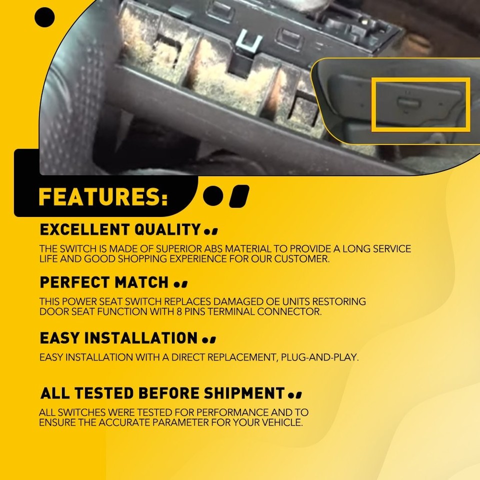 Power Seat Control Switch Front LH Or RH Fits For Silverado 1500 2500 ...