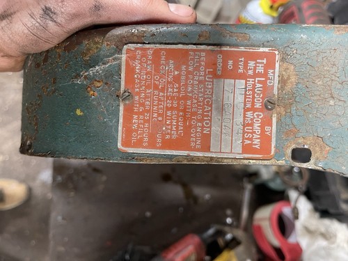 Antique Vintage Lauson Single Cylinder Gas Engine Model TLC-349 Shroud ...