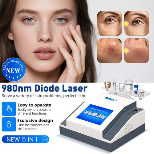 980nm 5 in 1 Diode Laser Machine Spider Vein And Nail Fungus Removal ...