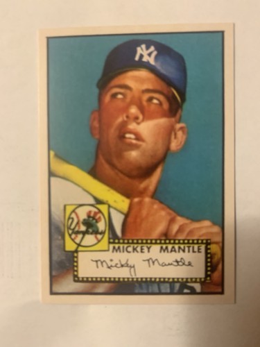 MICKEY MANTLE - REPRINT OF 1952 ROOKIE CARD - YANKEES - HOF | eBay