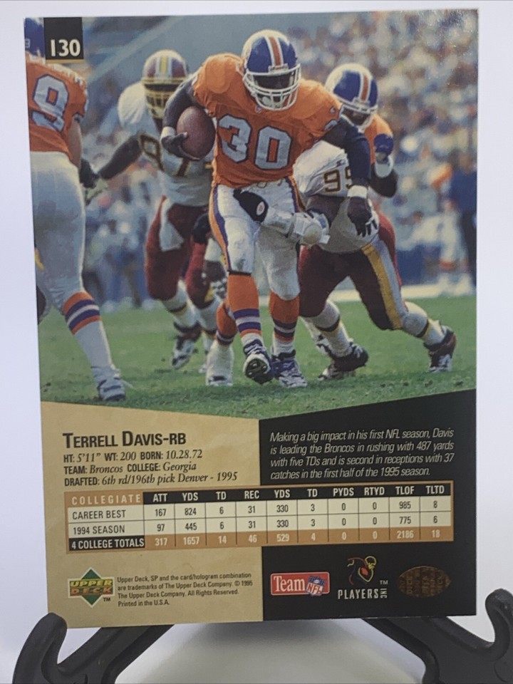 1995 Upper Deck SP Terrell Davis (Rookie) Card #130 | eBay