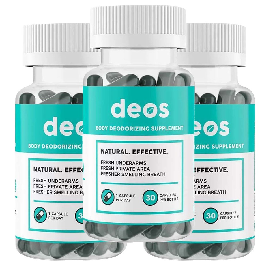 1-3-bottle DEOS Internal Body Deodorant Supplement - Full Body 30 Caps ...