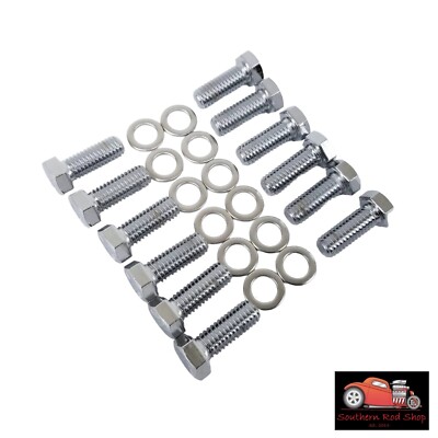 Chevy Small Block Chrome Intake Bolts Hex Head 283 305 307 327 350 400 ...