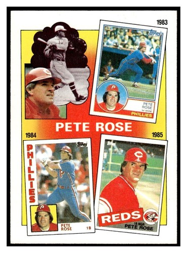 1986 Topps 7 Pete Rose Years 1983-1985 Cincinnati Reds MLB baseball ...