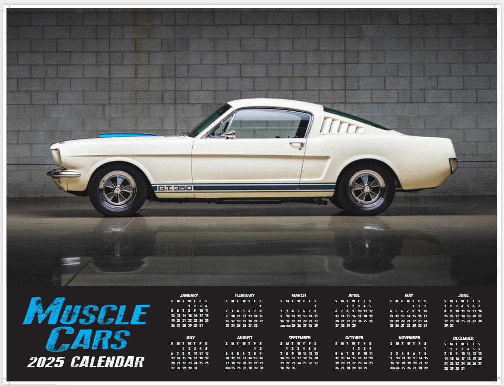 2025 MUSCLE CARS WALL CALENDAR dodge hemi v8 | Grelly USA