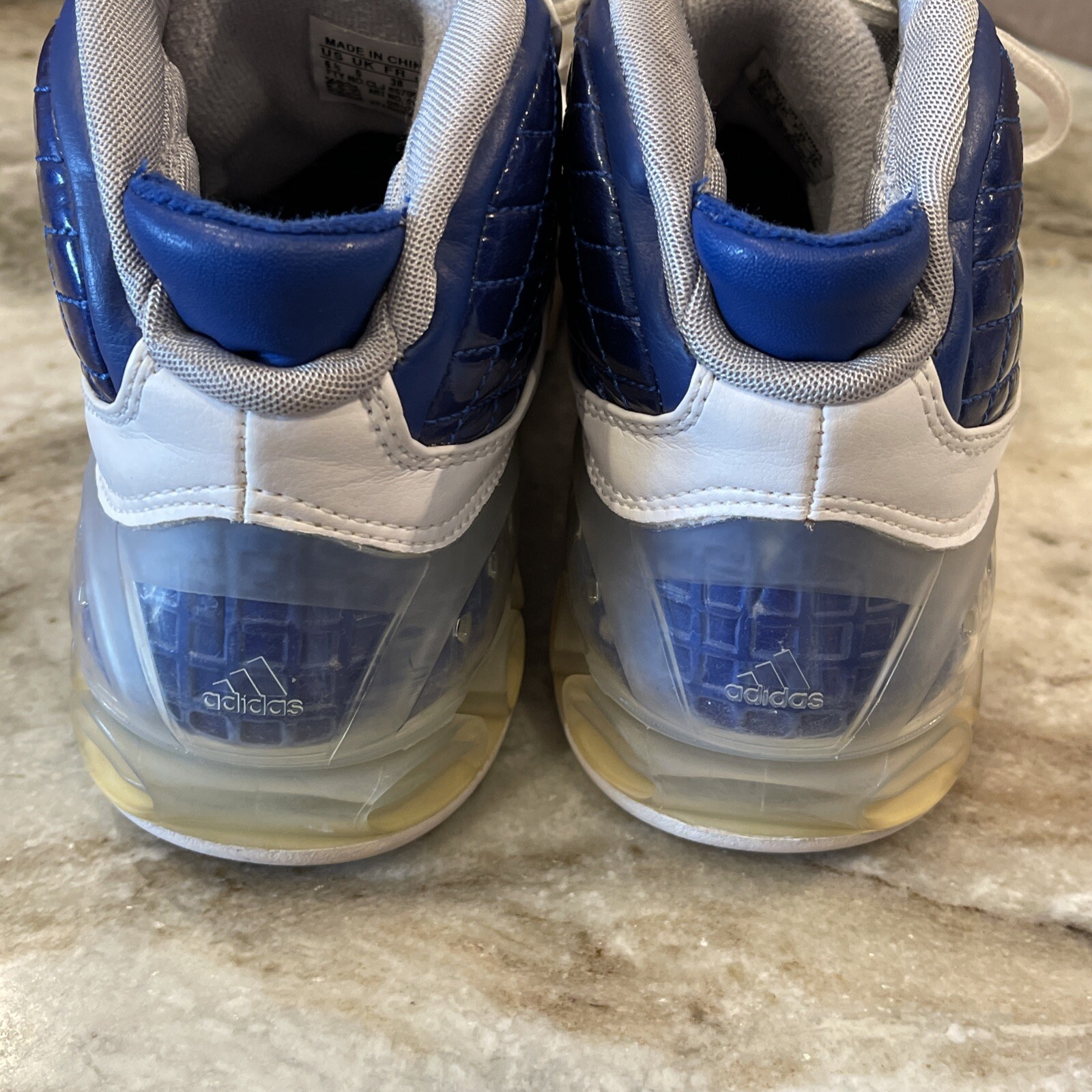 Adidas A3 Structure Bounce White Blue Basketball Shoe… - Gem