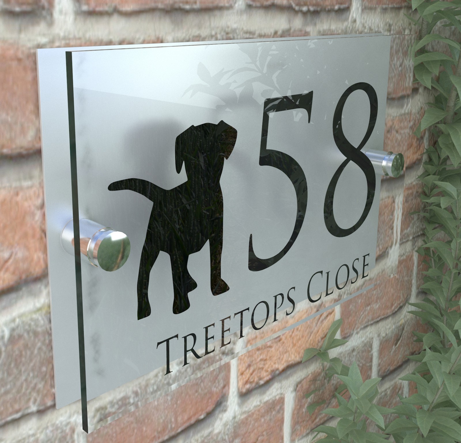 Dog House Sign Custom Made Personalised Home Plaque Door Number Street ...