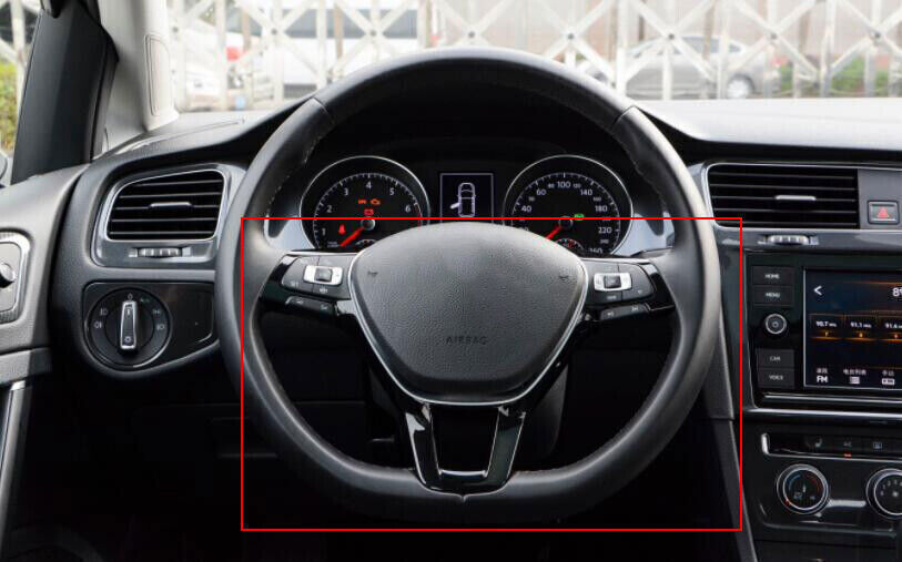 Inner Steering Wheel Frame Cover Trim For VW Golf MK7 MK7.5 14~2019 ...