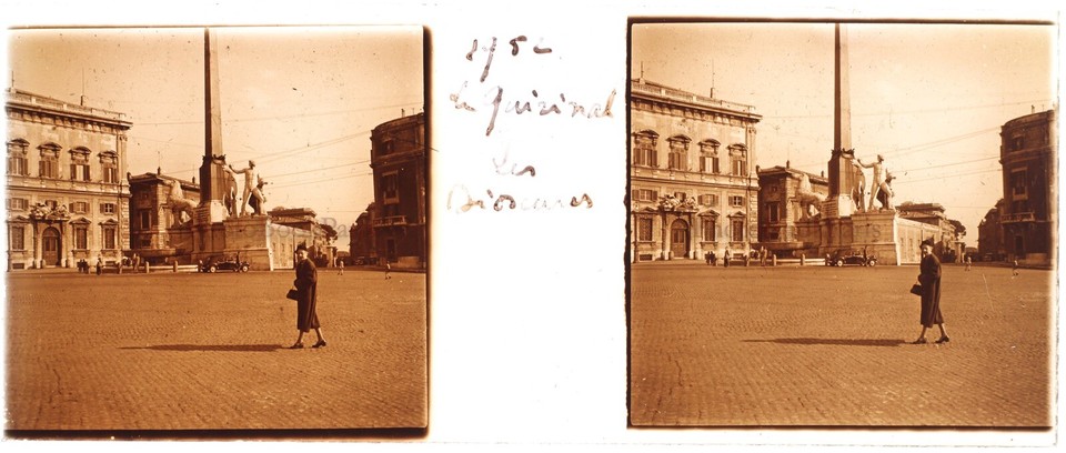 Italy Rome Quirinale 1952 Photo Stereo Glass Plate Vintage VR23L2n5 ...