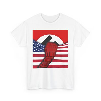 Anti-Trump Anti-Nazi T-Shirt Fascist Deport Elon Democrat Liberal Shirt ...