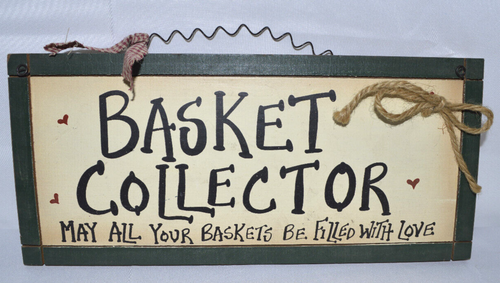 Wooden Basket Collector Sign Plaque | eBay