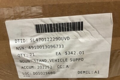 M1062 SEMITRAILER TANKER TKG5455-1 VEHICLE SUPPORT STAND M-1062 4910-01 ...