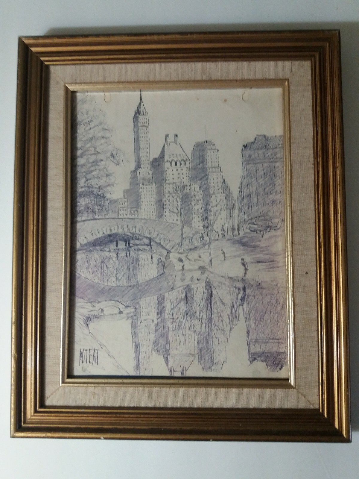 James Poteat Original Oil on Cardboard Mid Century Modern Abstract ...