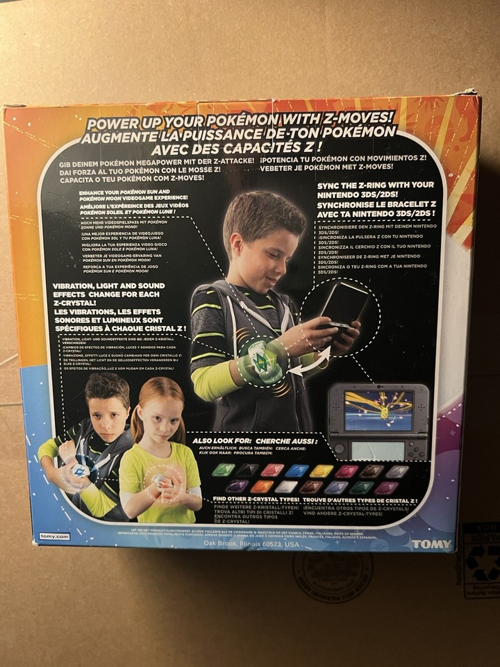 Pokemon Z Ring Crystal Bracelet w Pikachu Figure TOMY Nintendo DS Sun ...