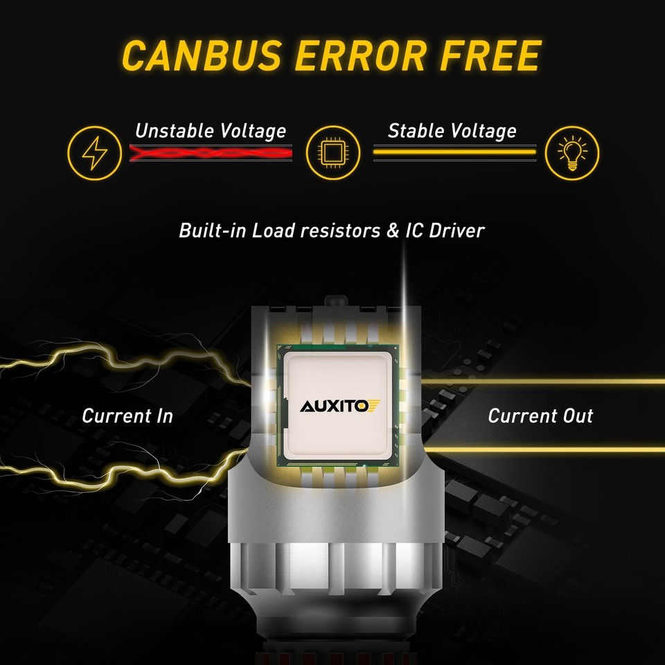 4X 7440 7443 RED Flash Strobe Blinking Brake Tail Stop Light LED For ...