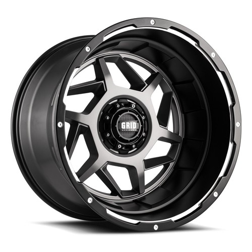 20" Grid Offroad GD14 20x9 6x135 6x5.5 0mm Wheel Matte Anthracite Black ...