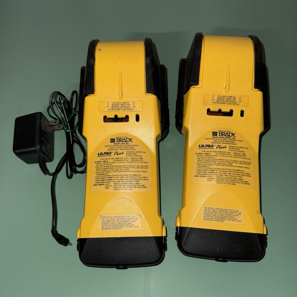 Lot Of 2 Brady I.D. Pro Plus Wire Marker Printers | eBay
