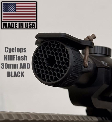 Cyclops Black 30mm ARD LPVO KillFlash Scope Cover Elastic Center Hole ...