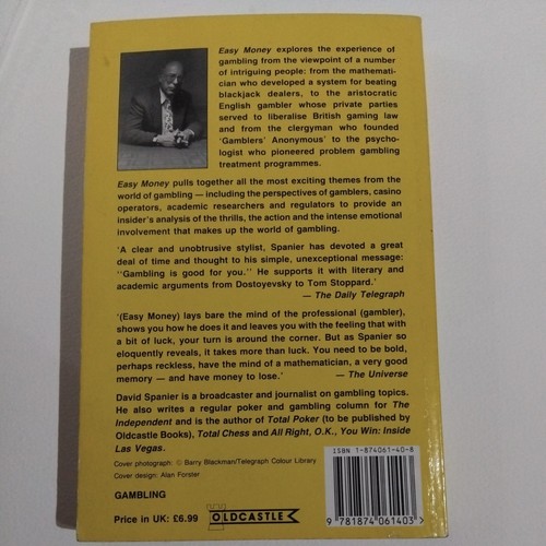 Easy Money : Inside the Gamblers by David Spanier and J. Bradshaw (1996 ...