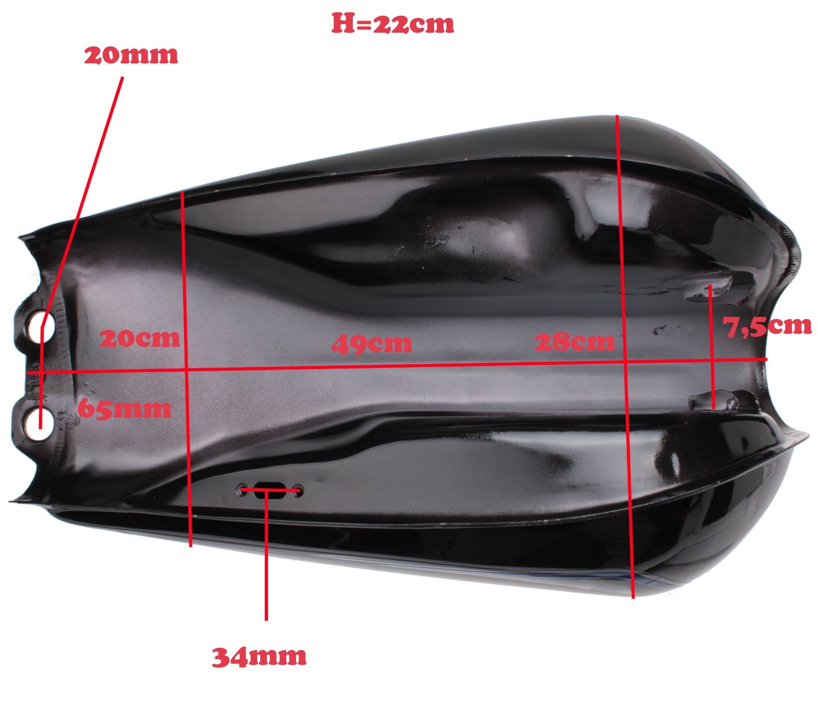 Tank Schwarz Suzuki GN125 GN 125 250 NF41A 4T Benzintank Scrambler ...