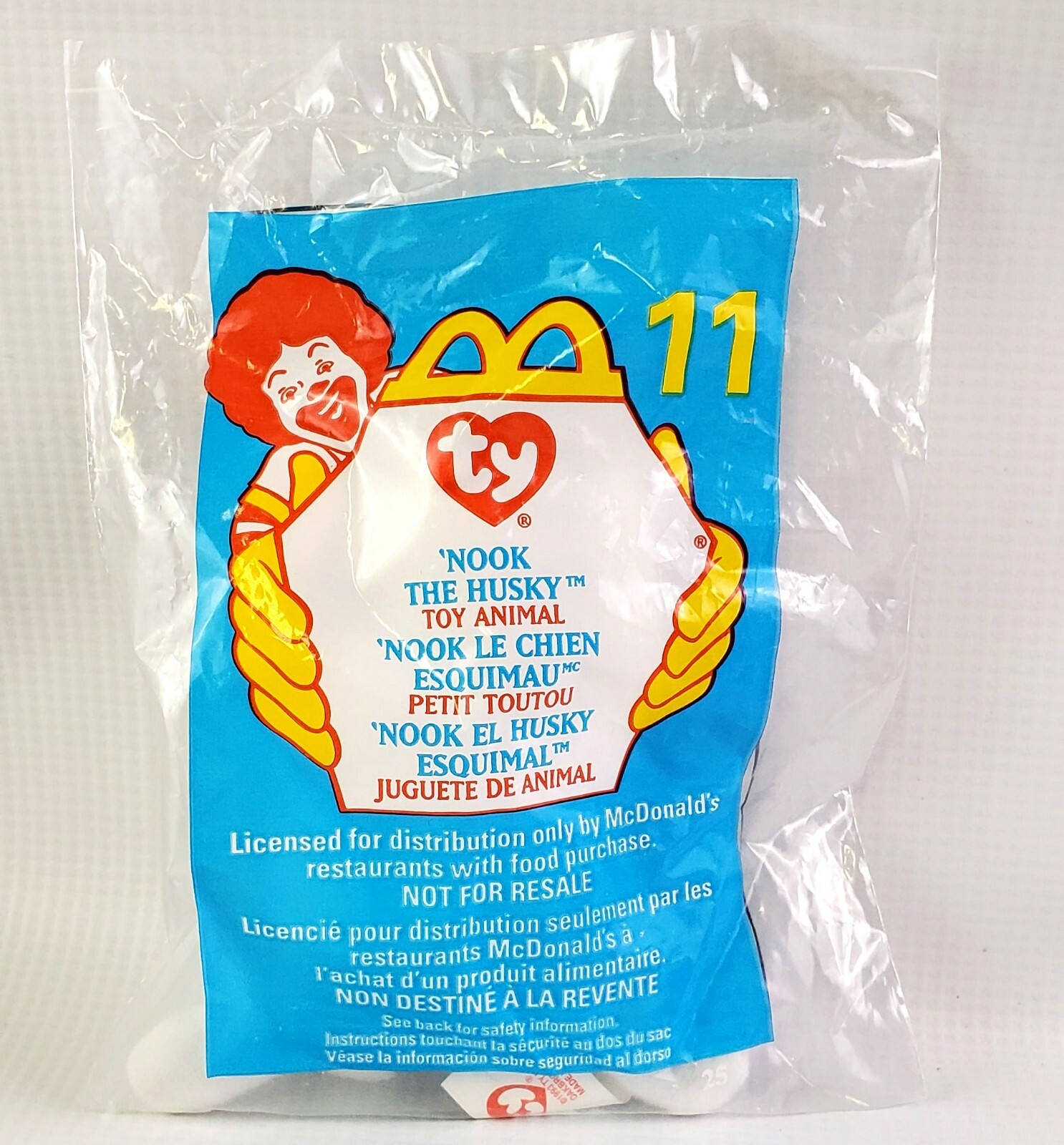 HUSKY Dog McDonald's 1999 Ty Teenie Beanie Babies NOOK the HUSKY #11 ...