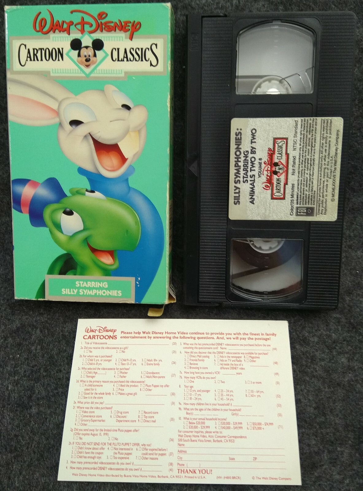 VHS Walt Disney Cartoon Classics - V8 Starring Silly Symphonies (1987 ...